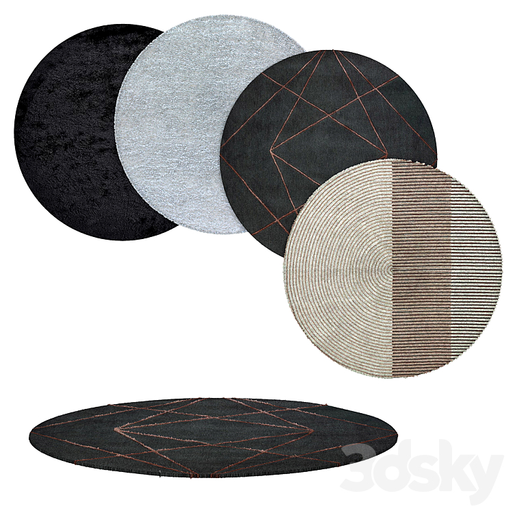 Round rugs - Carpets - 3D model