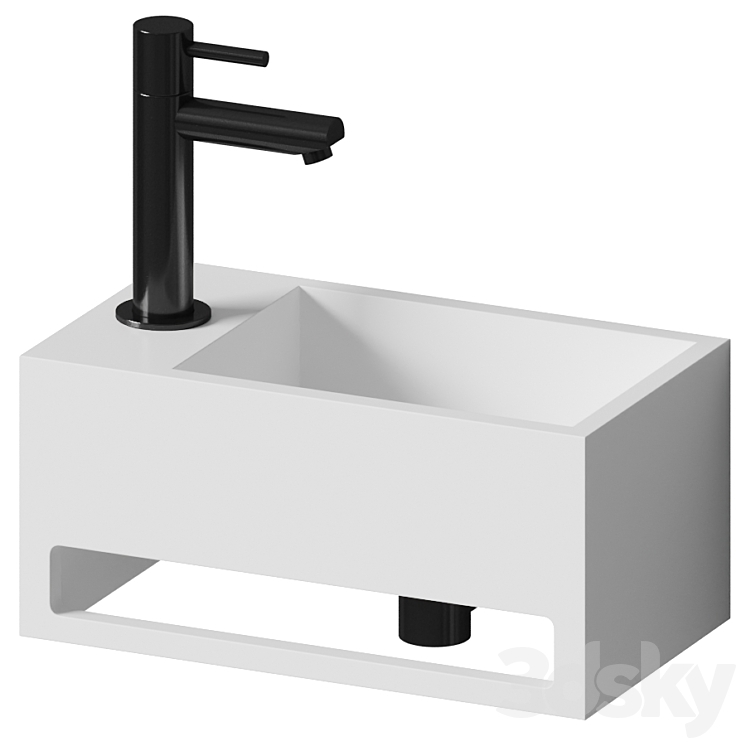 Fontein Toilet - Diamond Line - Wash basin - 3D model