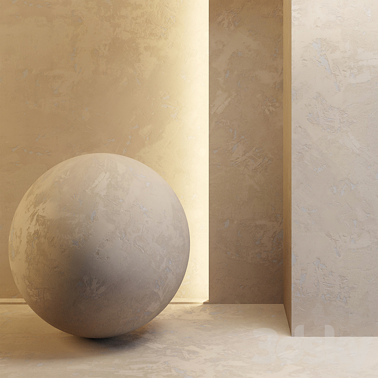 Plaster light - Wall covering - 3D model