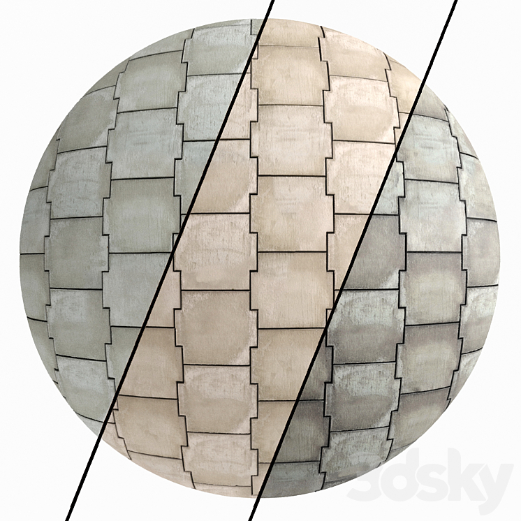 Tile Materials 29- Concrete Plates Pbr 4k Sbsar - Tile - 3D model