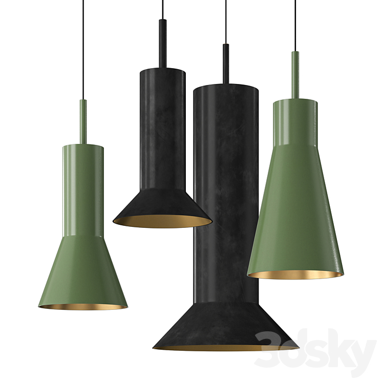 Dymar Set | Hanging lamp - Pendant light - 3D model