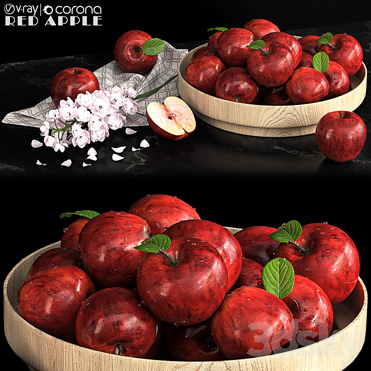 Red_apple - Food and drinks - 3D model