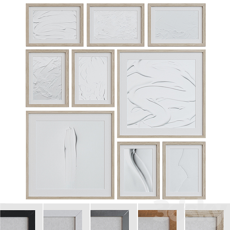 Picture Frame Set 303 - Frame - 3D model