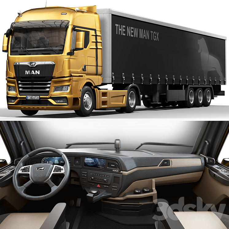 MAN NEW TGX - Transport - 3D model