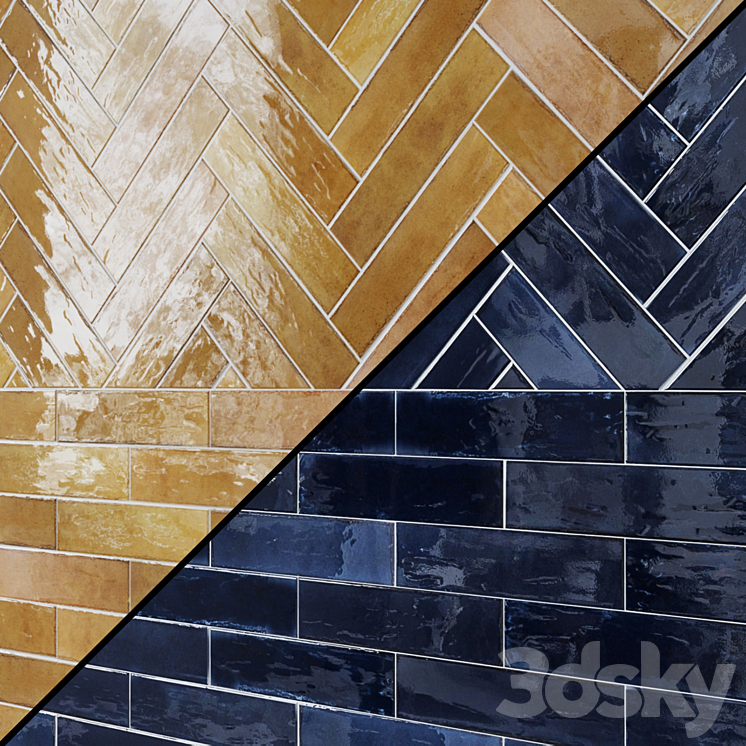 EQUIPE TRIBECA - glazed porcelain stoneware 6x24.6 cm - Tile - 3D model