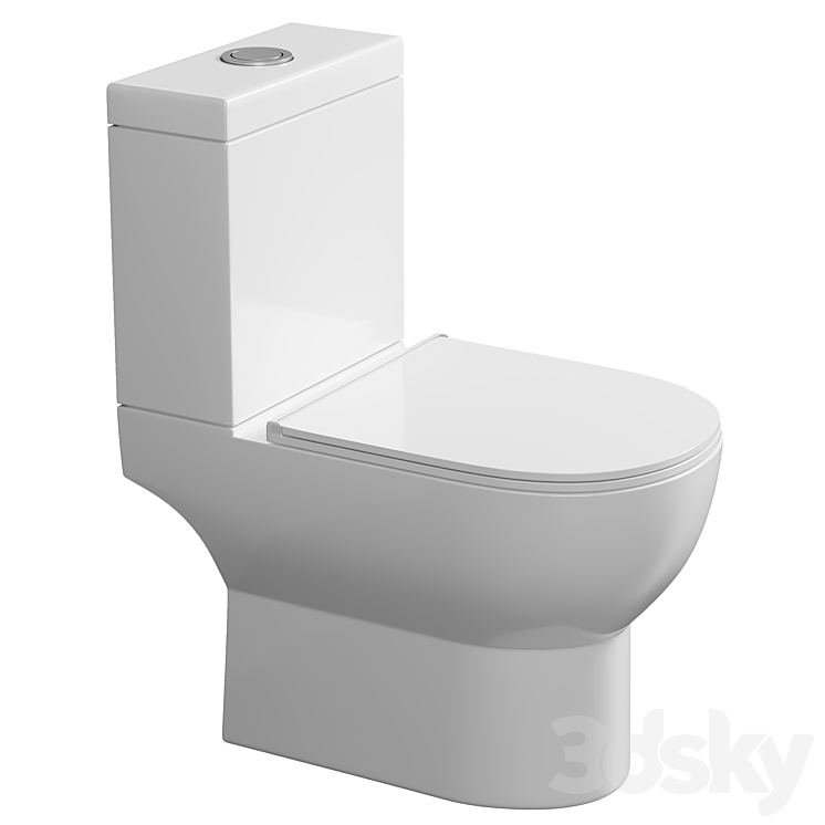 Toilet-compact rimless BelBagno STEAM - Toilet and Bidet - 3D model