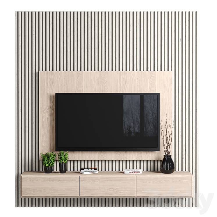 TV Wall 92 - TV Wall - 3D model