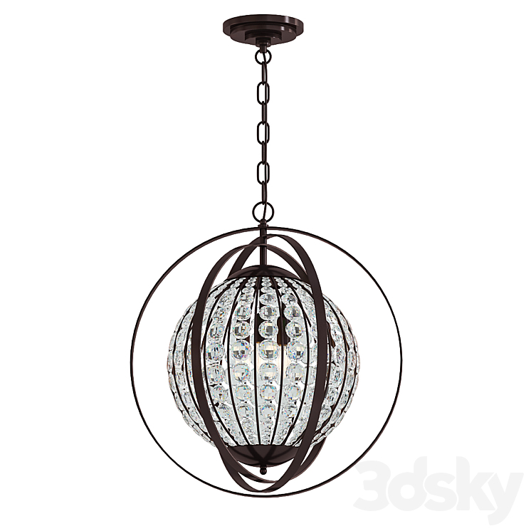 Regulus Antique Bronze 3 light - Pendant light - 3D model