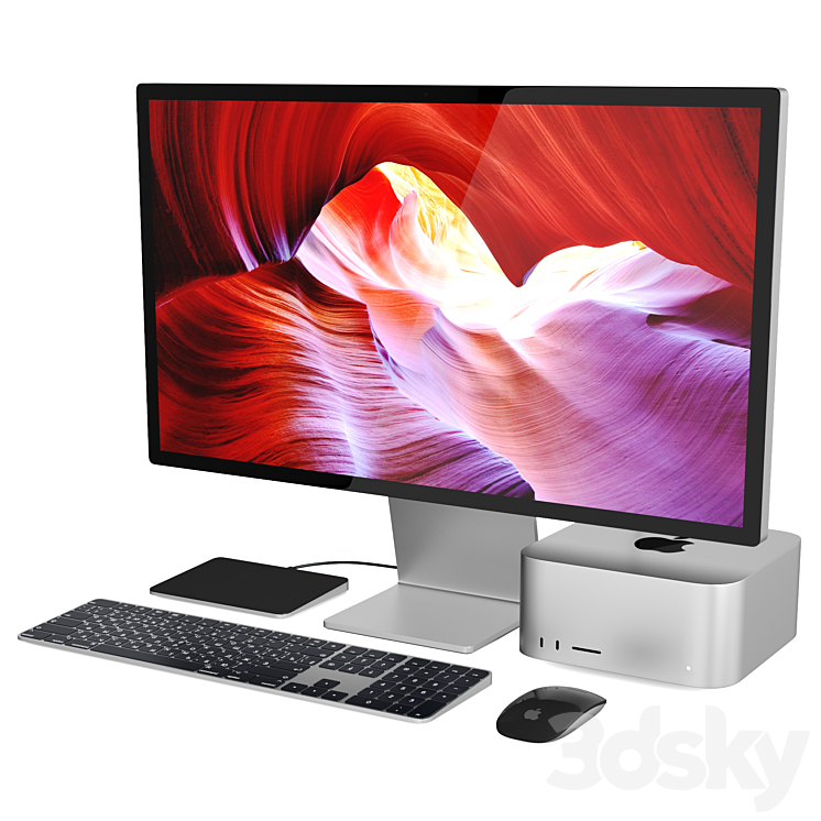 Mac Studio set - PC & other electronics - 3D model