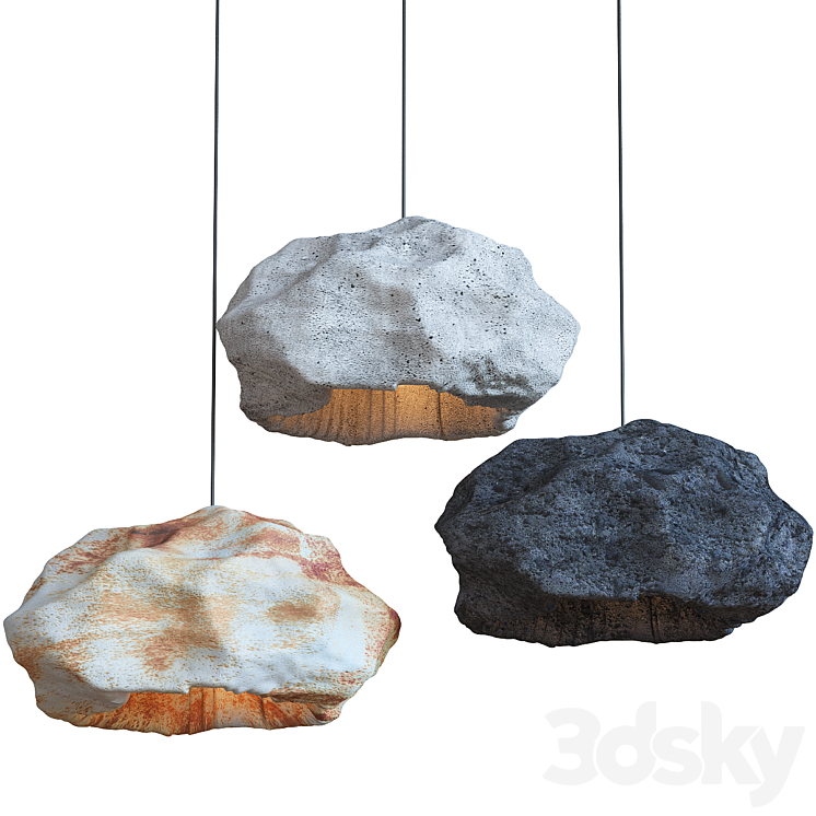 AliExpress Stone Pendant Lamp - Pendant light - 3D model