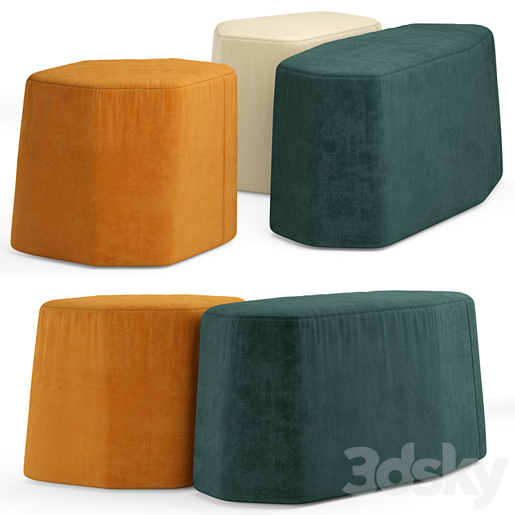 Beki pouffe - Other soft seating - 3D model