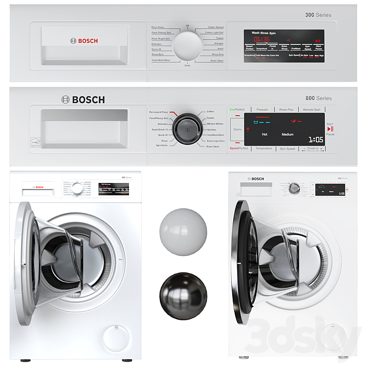 Bosch Washing Machine Collection - Household appliance - 3D model