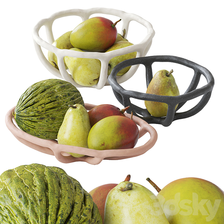 Fruit bowls - Food and drinks - 3D model