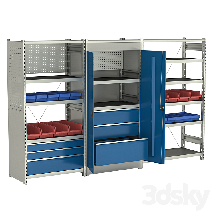 Shelving complex - Rack - 3D model