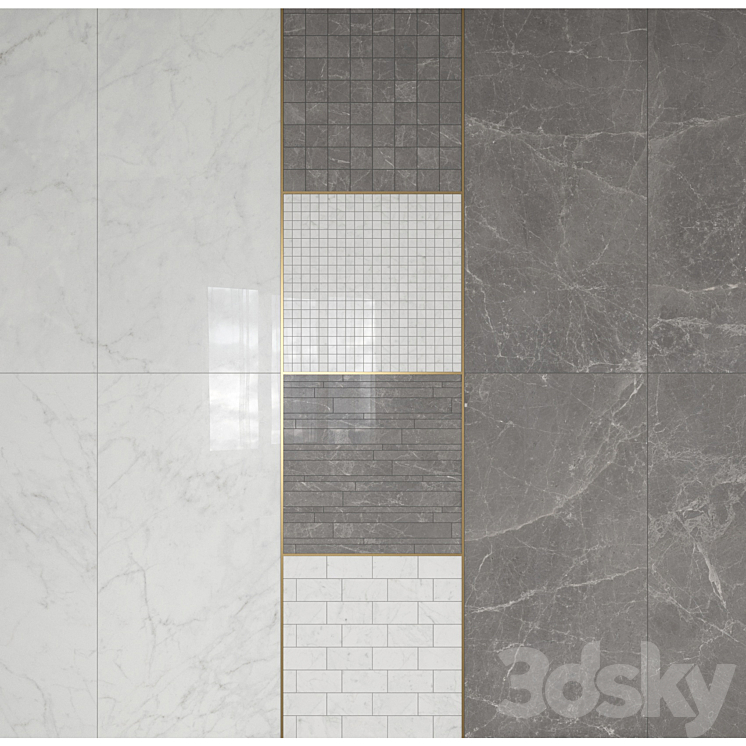 Architectural Design Floorgres Stonetech Stone 1 5 decor - Tile - 3D model