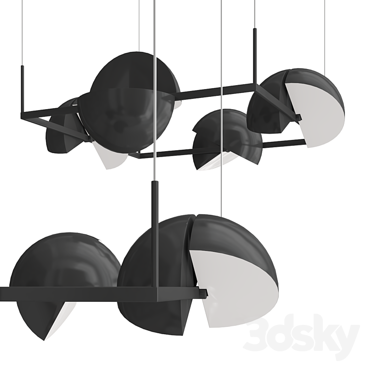 Trapeze Quartette - Pendant light - 3D model