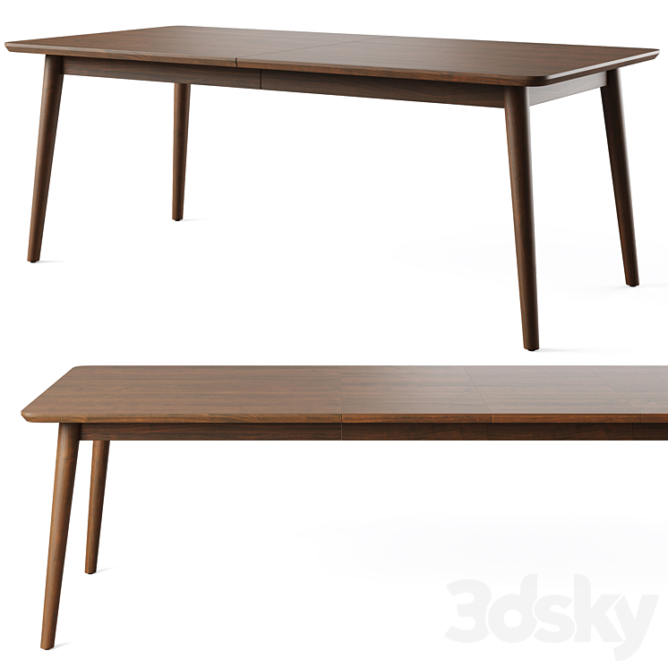 Tate Walnut Extendable Midcentury Dining Table by Crate and Barrel ...