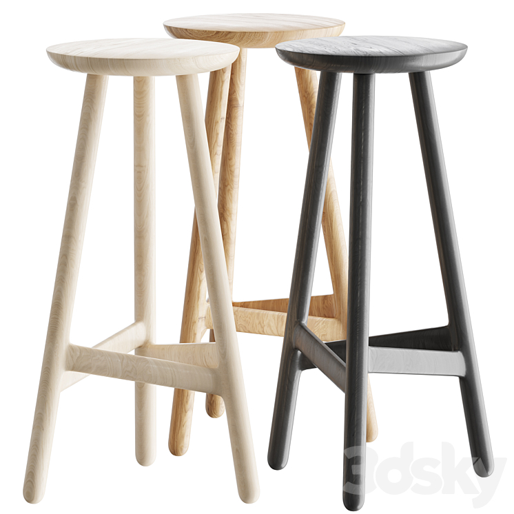 Ninety Stool - Chair - 3D model