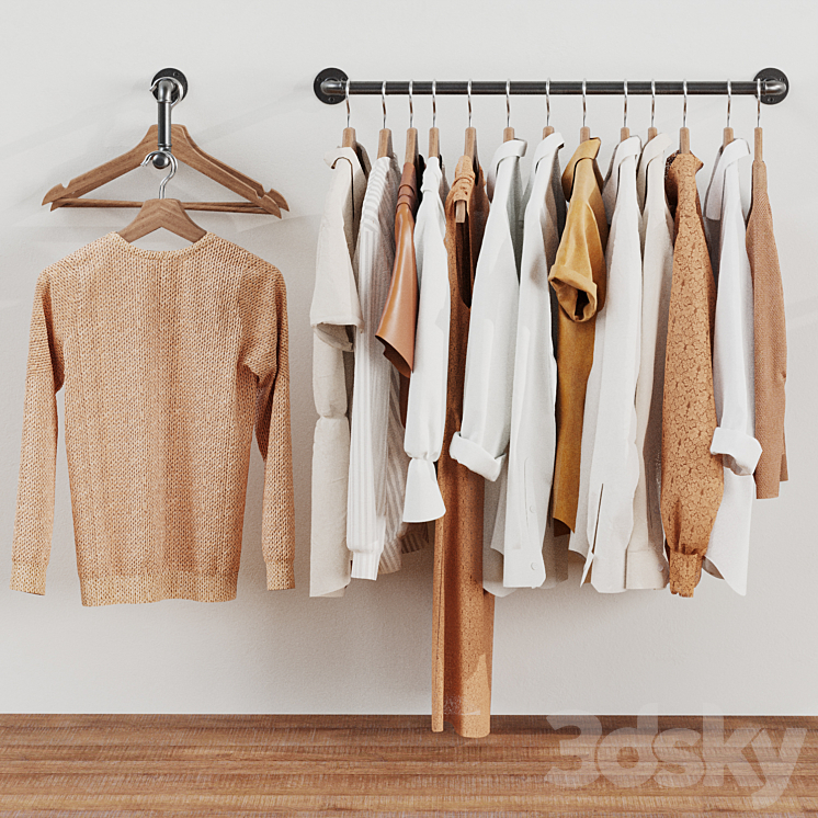Wardrobe 18 clothes loft ,Clothes - Сlothes and Footwear - 3D model