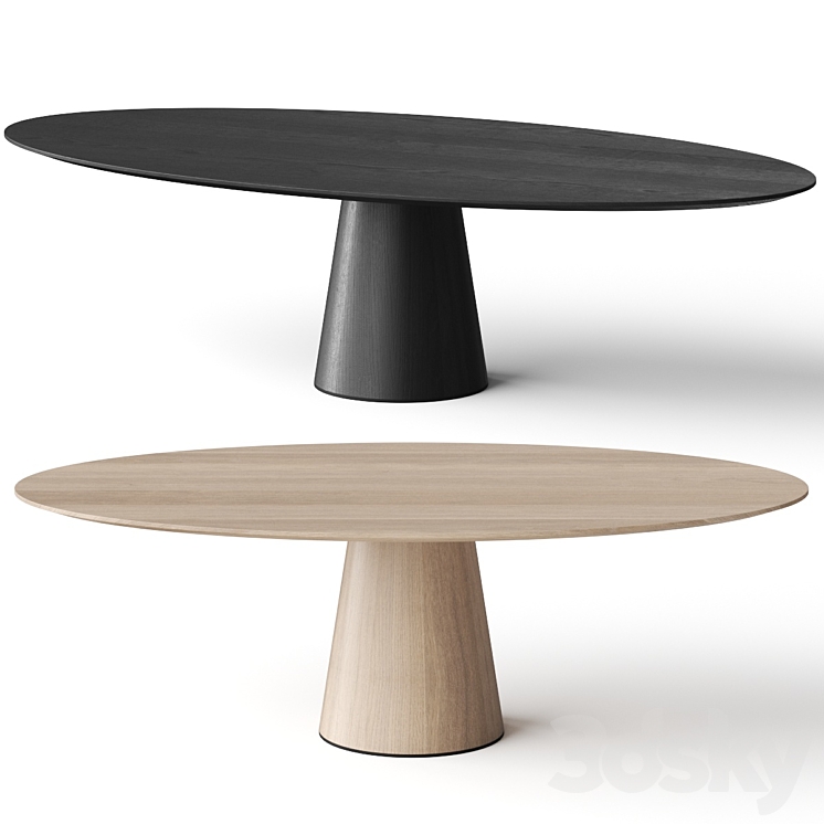 Materic Oval Porro by Piero Lissoni Dining Table - Table - 3D model