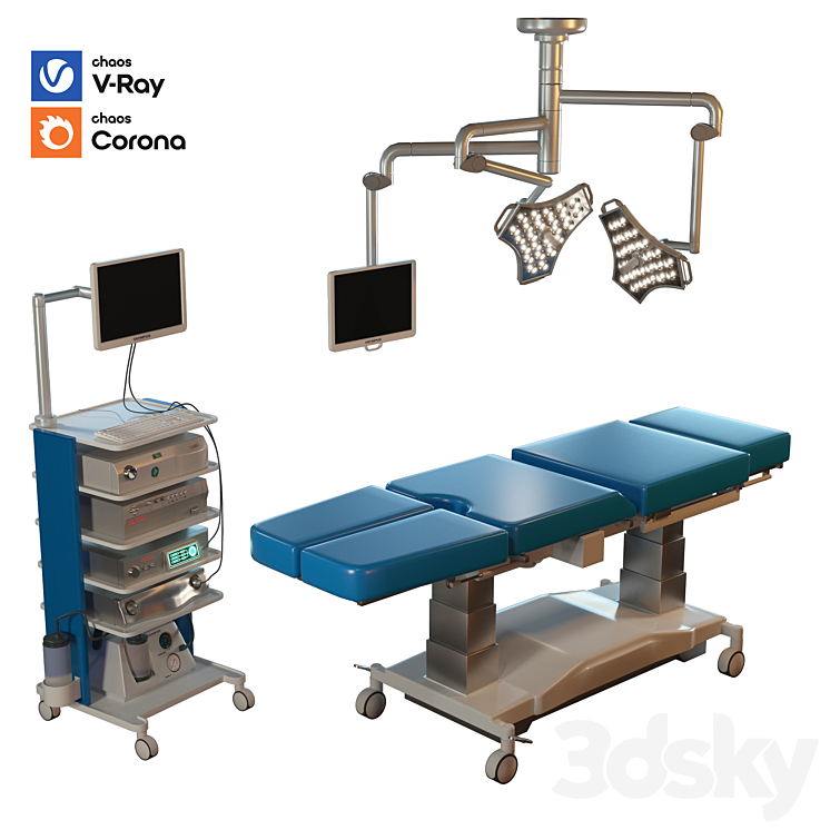 hospital equipment vol 3 (surgical room set) - Miscellaneous - 3D model