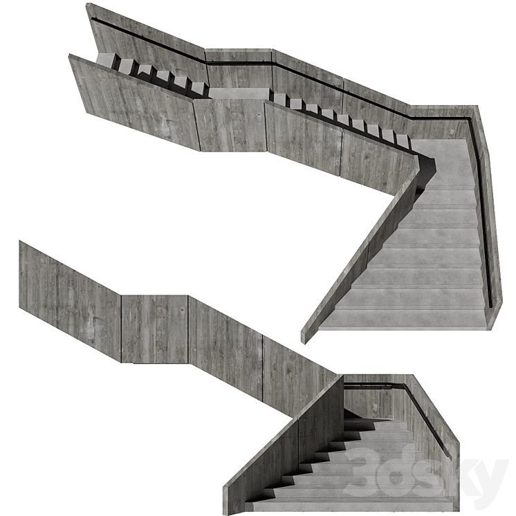 MODERN STAIR NO14 - Staircase - 3D model