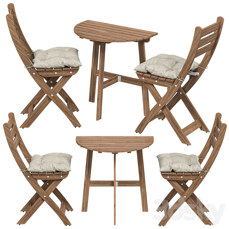 ASKHOLMEN ASKHOLMEN - Table + Chair - 3D model