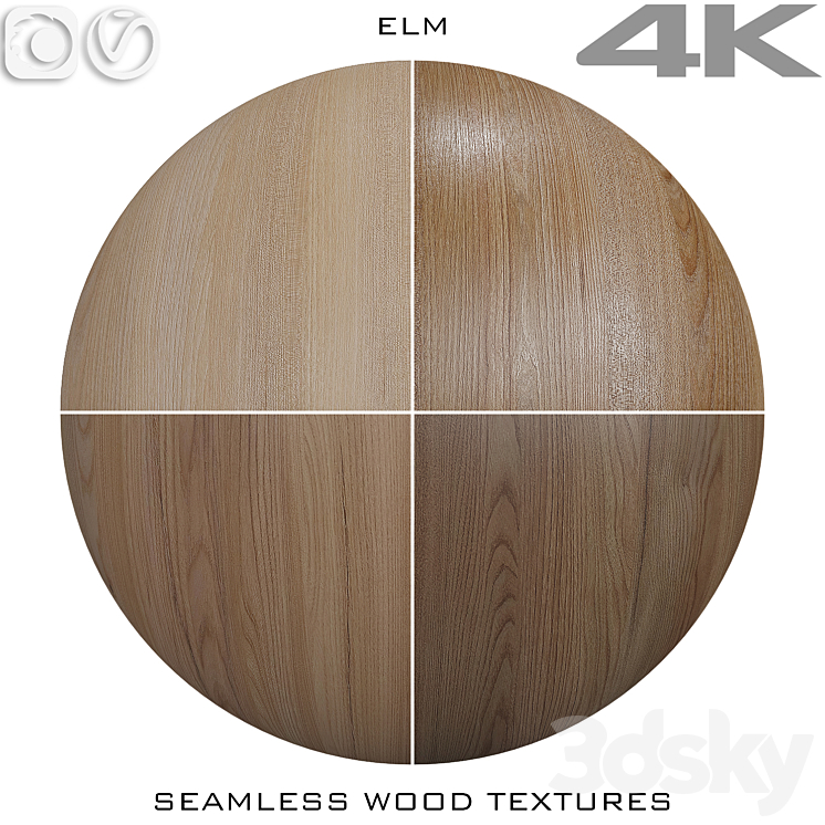 Seamless wood texture - Elm №3 - Wood - 3D model