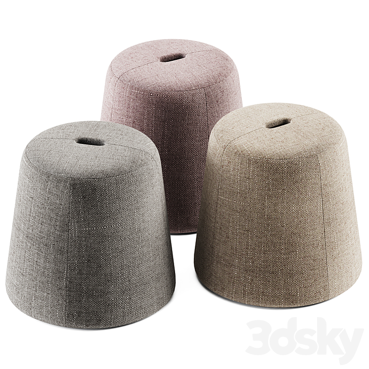 Ron Upholstered Pouf by SOFTLINE - Other soft seating - 3D model