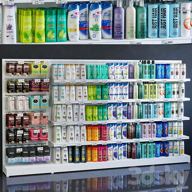 Showcase 044 Shampoos - Shop - 3D model