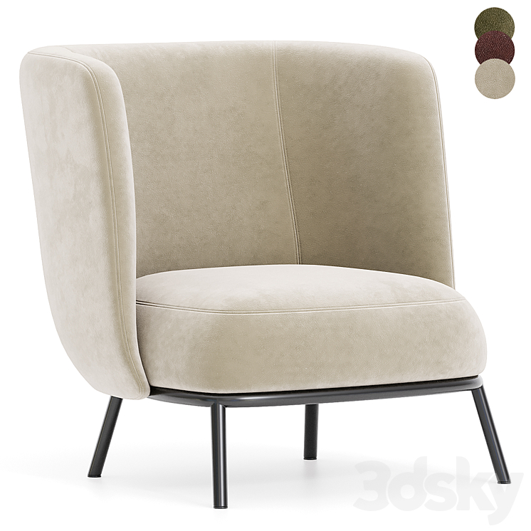 SHIFT HIGH By Offecct - Arm chair - 3D model
