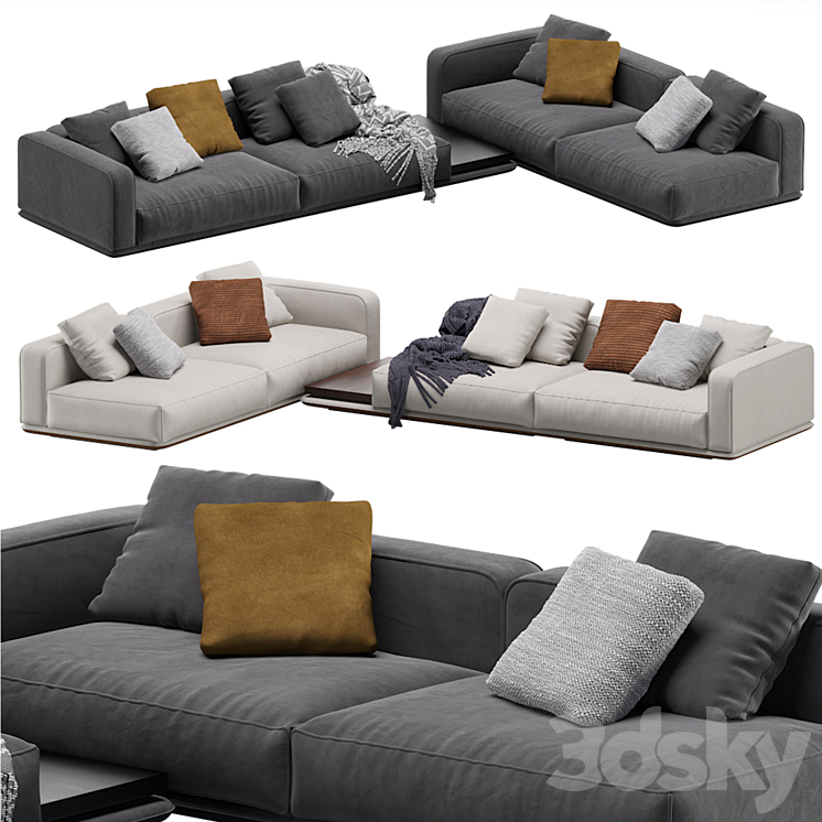 Minotti Horizonte Modular Sofa 12 - Sofa - 3D model