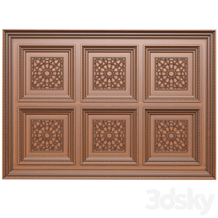 Ceiling in oriental style. Arabic classical ceiling. Arabic Eastern ...