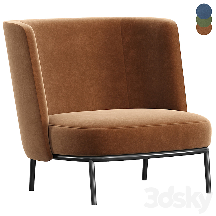 SHIFT HIGH By Offecct - Arm chair - 3D model