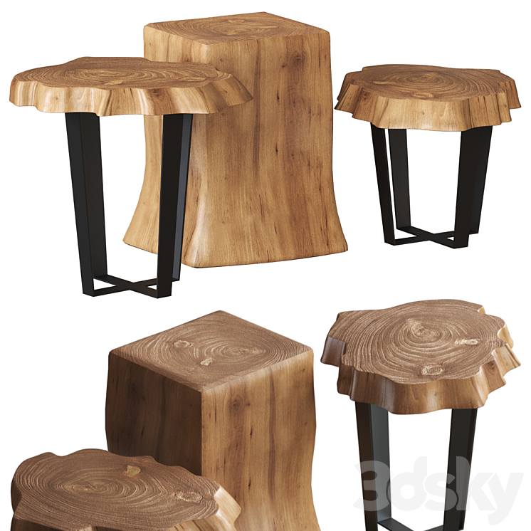 Stump tables - Table - 3D model