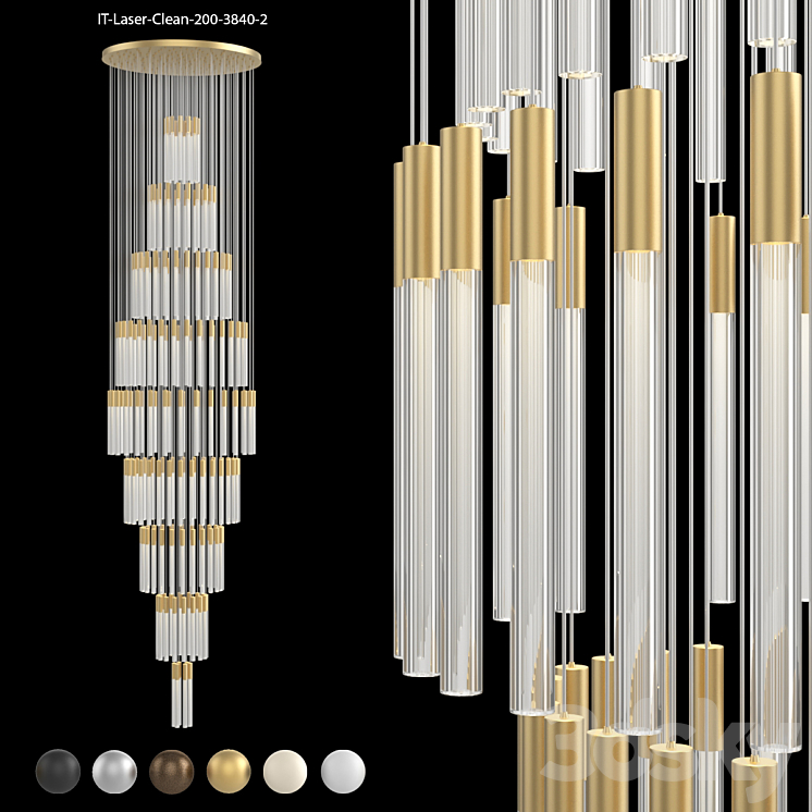 Chandelier IT-Laser-Clean-200-3840-2 - Pendant light - 3D model