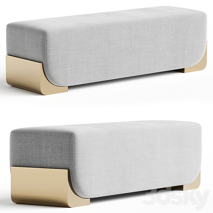 OLIVYA STONE ORLEAN BENCH - Other soft seating - 3D model