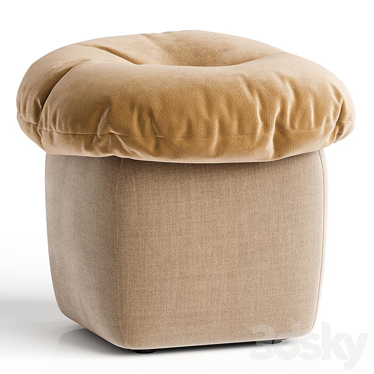 Plush Mushroom Stool - Other soft seating - 3D model