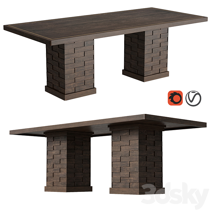 Dining table Textures - Table - 3D model