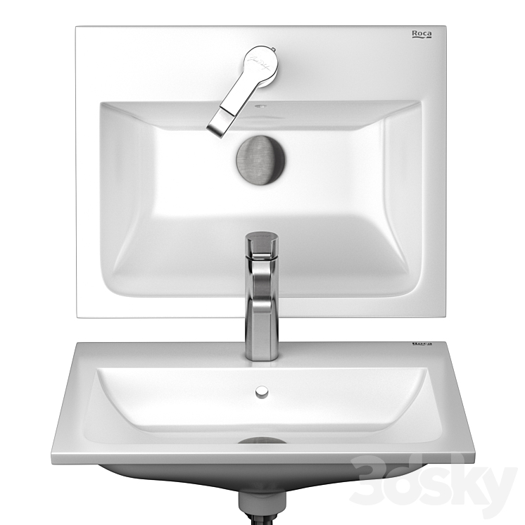 Roca Diverta 55 washbasin & Jacob Delafon Singulier faucet - Wash basin ...