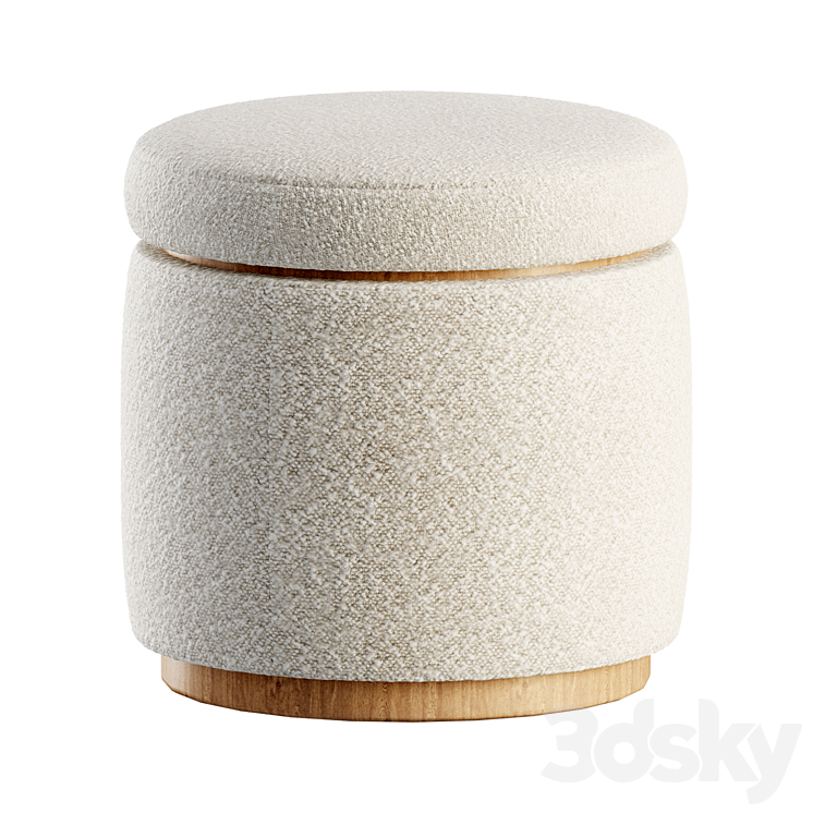 Fio Sherpa Storage Stool - Other soft seating - 3D model