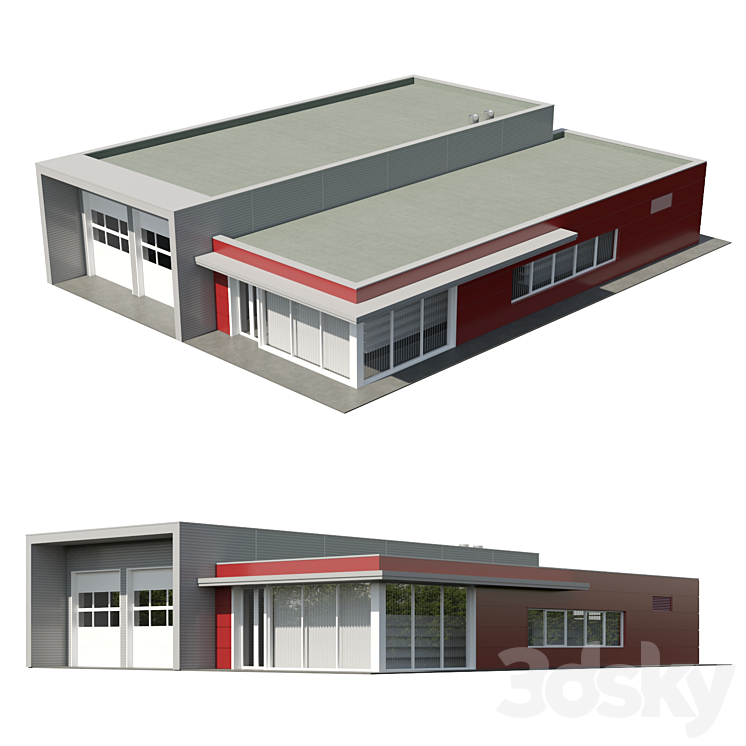 post office - Building - 3D model