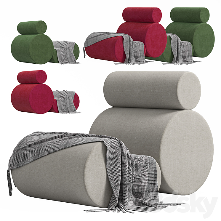 Century Tubular Chair - Arm chair - 3D model