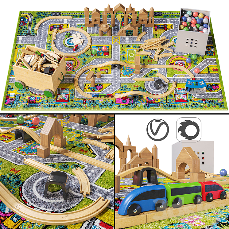 Carpet Toys | Toys on the carpet - Toy - 3D model