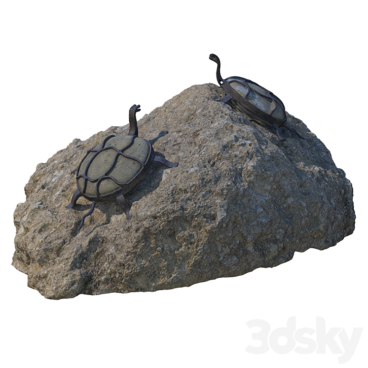 Turtle stone - Environment elements - 3D model