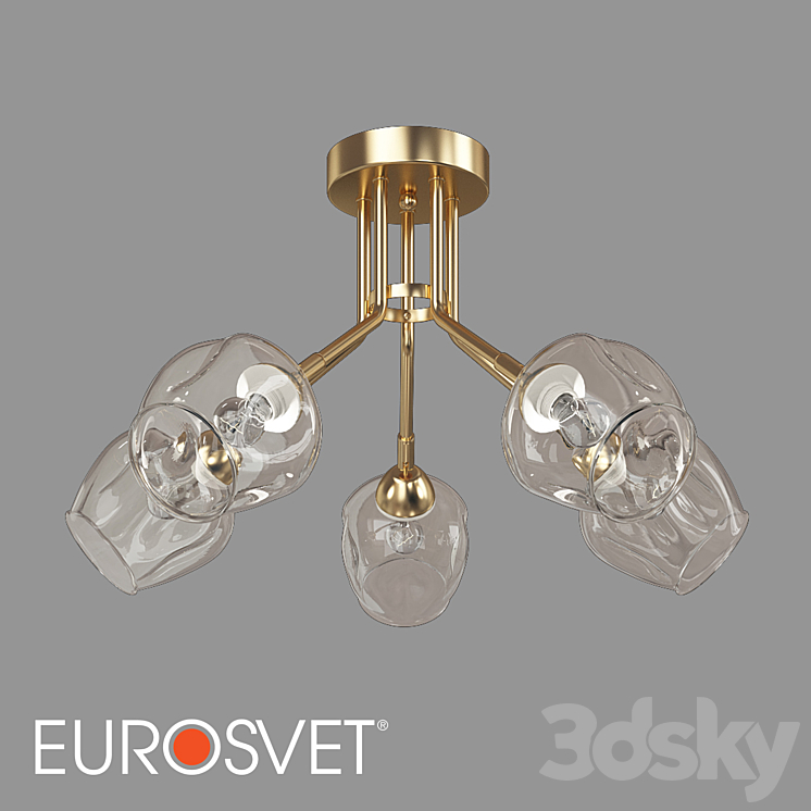 OM Ceiling chandelier with glass shades Eurosvet 30164/5 Marci ...