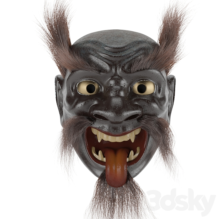 Ogre mask on the helmet. - Other decorative objects - 3D model