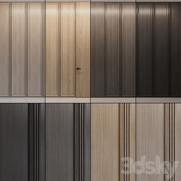 Wall Panel 12 (MC) - Wood - 3D model