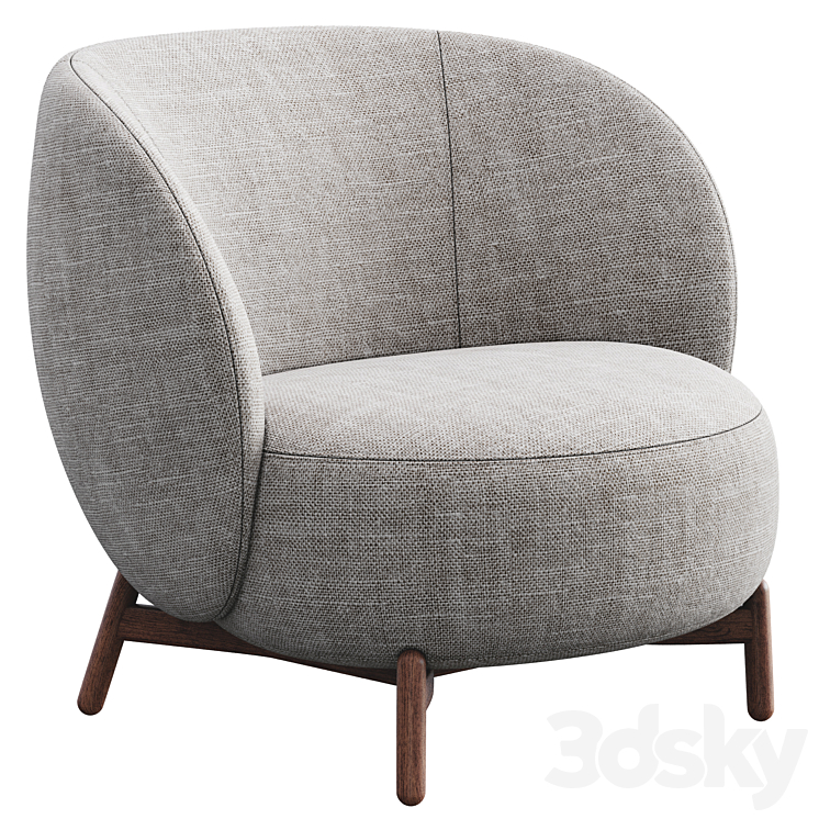 LUNAM By Kartell - Arm chair - 3D model