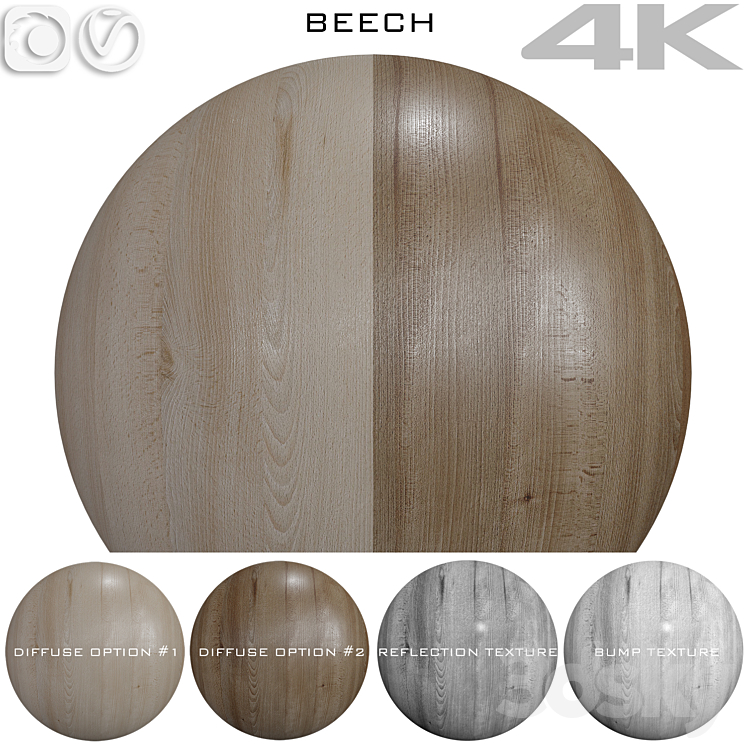 Beech texture №1 - Wood - 3D model